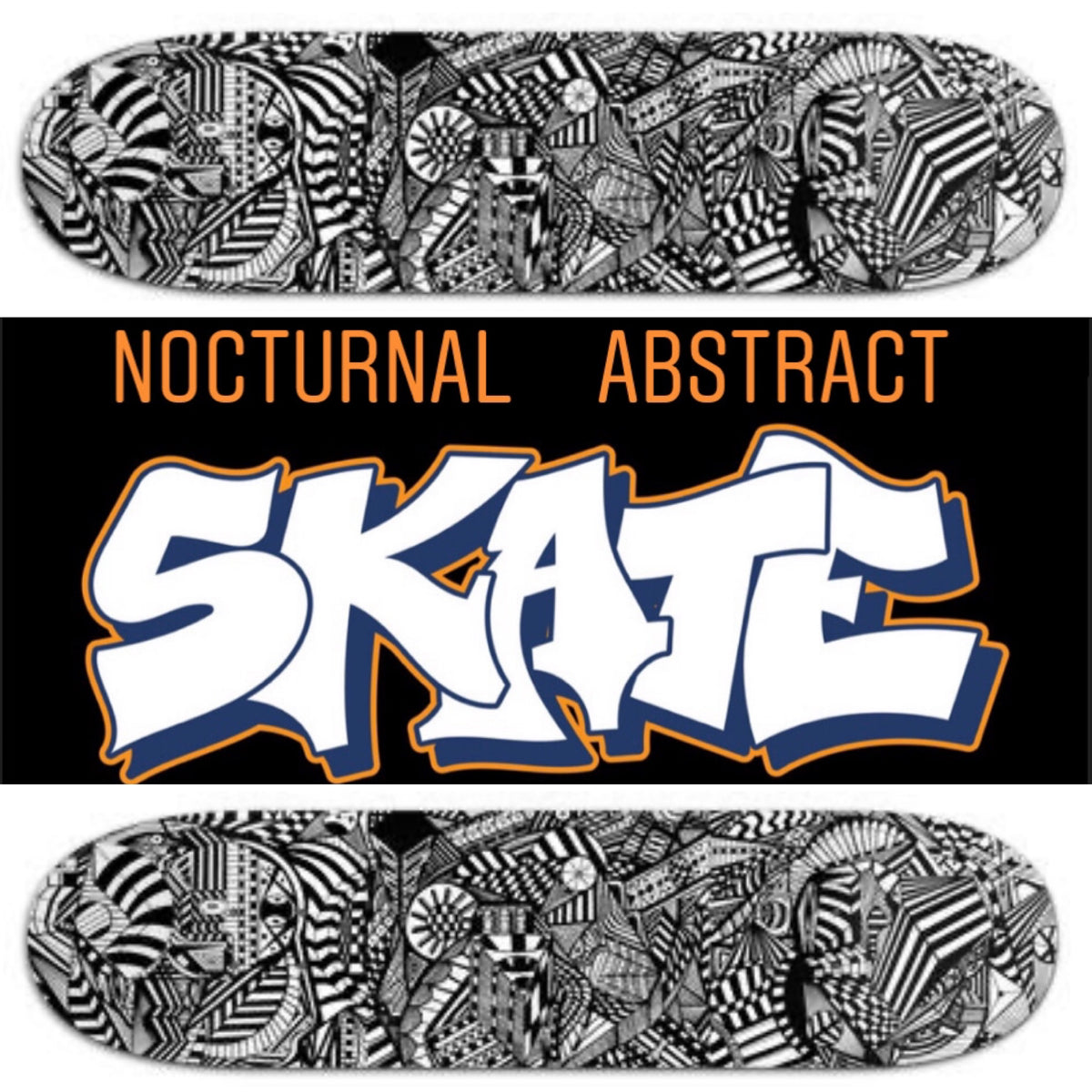 NOCTURNAL ABSTRACT SKATEBOARD